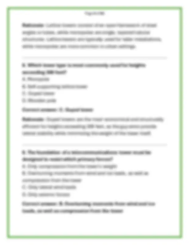 TENNESSEE TELECOMMUNICATION TOWER TECHNICIAN EXAM – PRACTICE 2026 Q&A ...