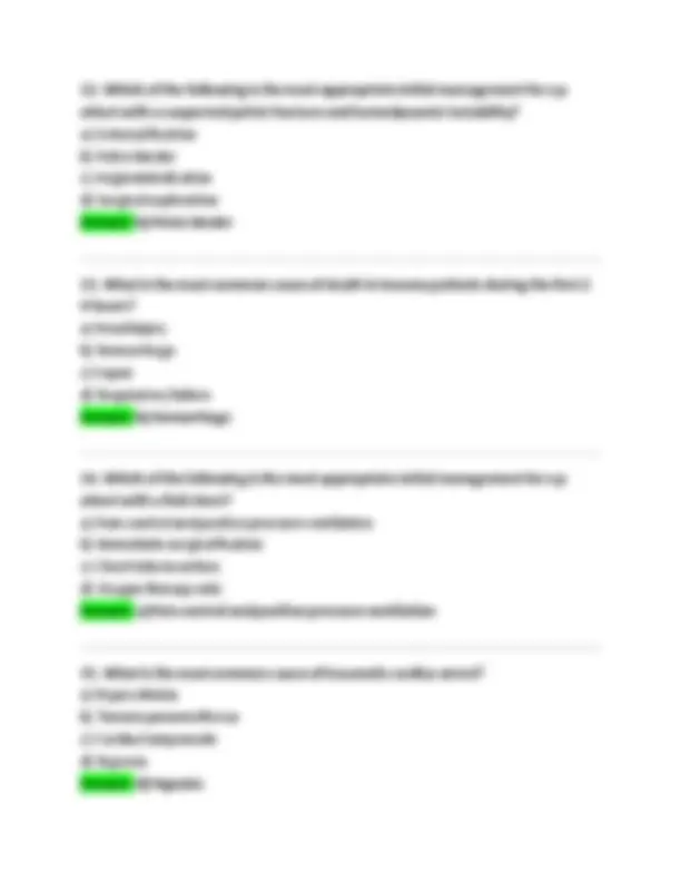 ATLS 10th Edition Post Test 1 Questions & Answers 2026\2027 update ...