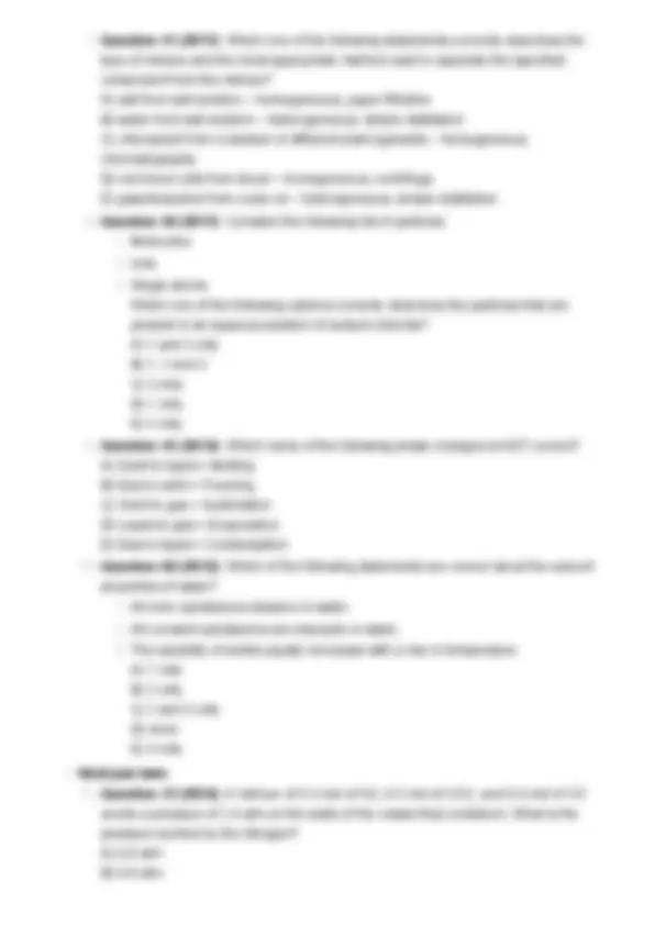 IMAT Chemistry PYQ'S Topicwise | Study notes Chemistry | Docsity