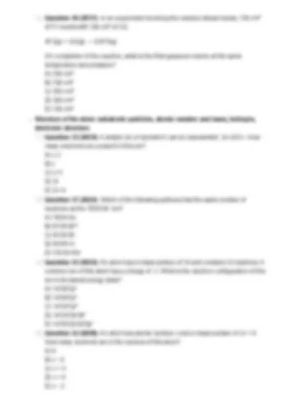 IMAT Chemistry PYQ'S Topicwise | Study notes Chemistry | Docsity