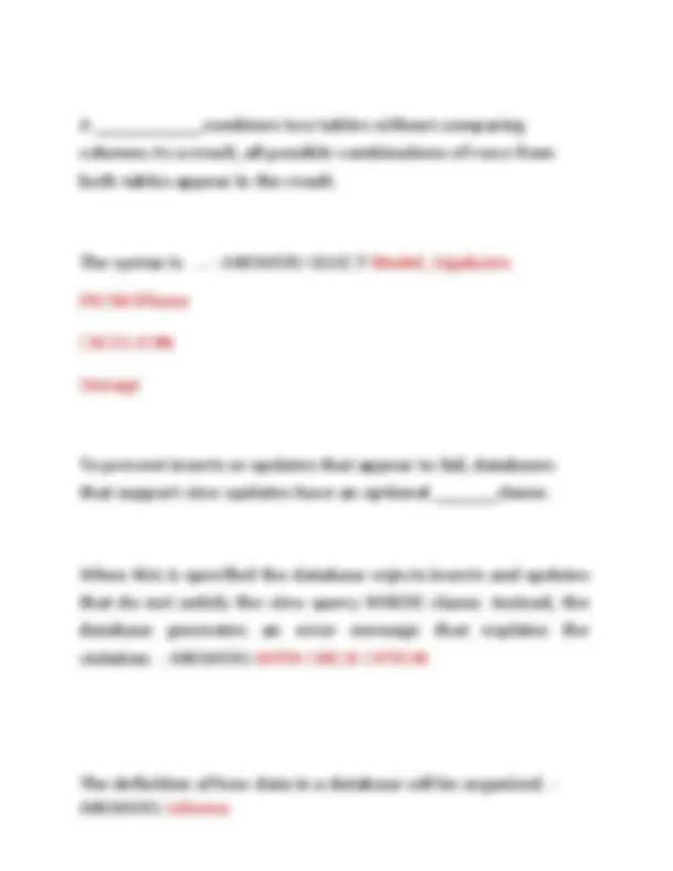 WGU D427 - DATA MANAGEMENT APPLICATIONS ACTUAL/NEWEST WITH WELL SORTED ...