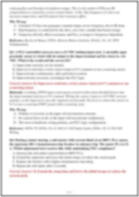 SACA C 202 Electric Motor Control Systems Exam comprehensive questions ...