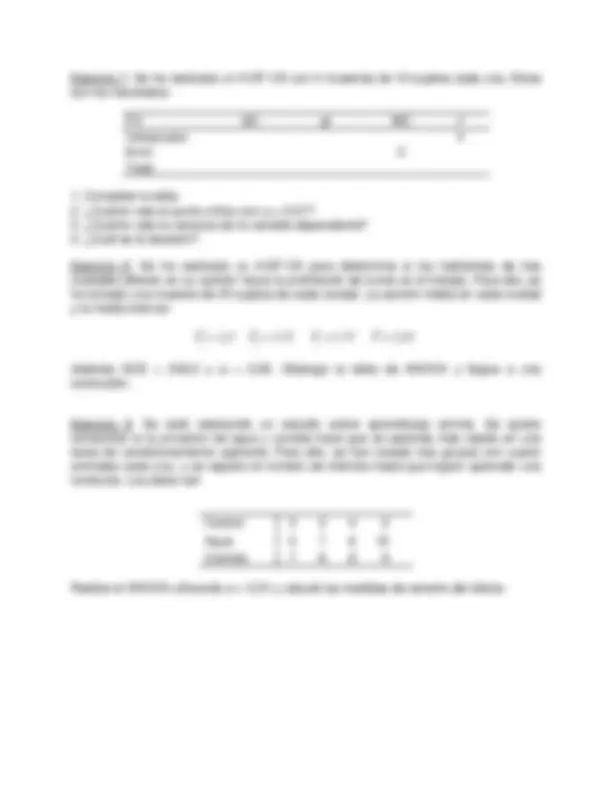 ejercicios tema 7 anova - Ejercicios de Psicología | Docsity