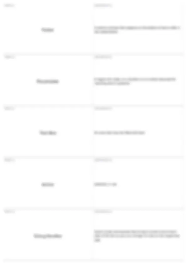 PowerPoint Terms and Definitions | Quizzes Information Technology | Docsity