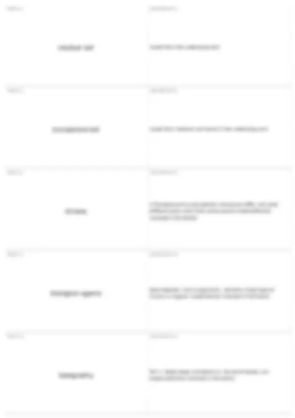 Soil Science: Terms and Definitions | Quizzes Geography | Docsity