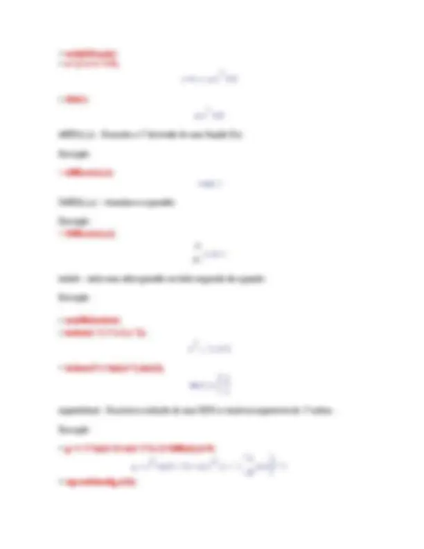 Mini-Curso de MAPLE EDO & Modelos Matemáticos - Mini-Curso de Maple realizado na | Docsity