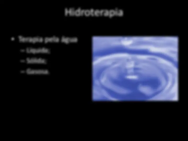 Recursos Fisioterapeuticos II - Recursos terapêuticos II: hidroterapia e Mecanoterapia | Docsity