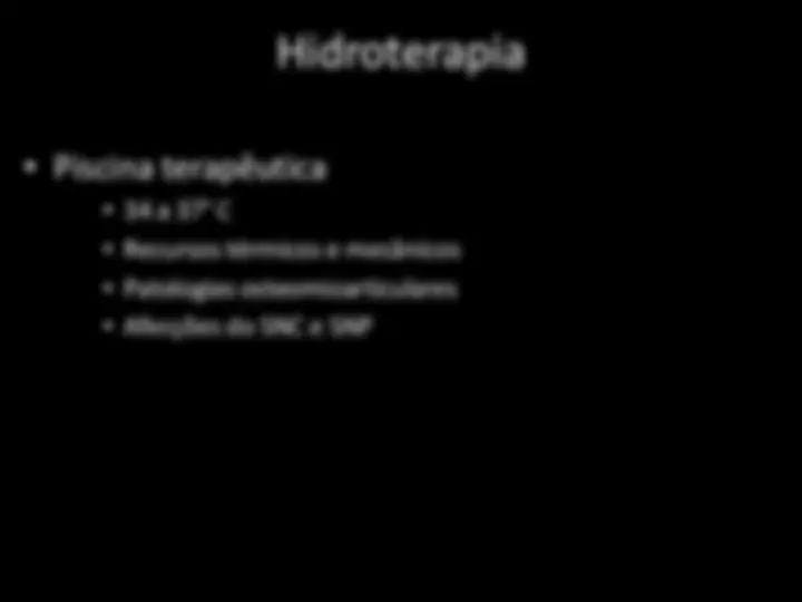 Recursos Fisioterapeuticos II - Recursos terapêuticos II: hidroterapia e Mecanoterapia | Docsity