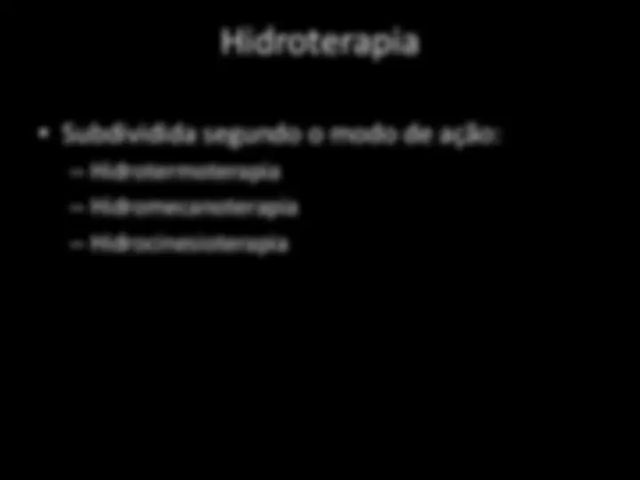 Recursos Fisioterapeuticos II - Recursos terapêuticos II: hidroterapia e Mecanoterapia | Docsity