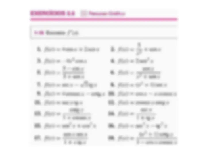 Exercicios sobre derivadas - exercicios calculo A, derivada | Docsity