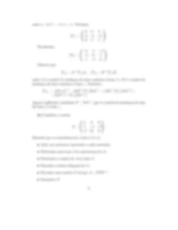 Exercícios de Algebra Linear I - Lista 14 - Este documento contém exercícios de algebra | Docsity