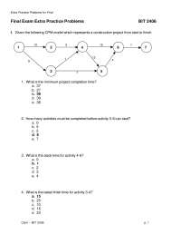Final Exam Practice Problems Answers - Quantitative Methods | BIT 2406 | Exams Introduction to ...