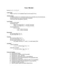 Test 3 Review Sheet - Calculus | MATH 1205 - Docsity
