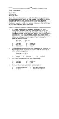 30 Questions - Test 2 - Introduction to Chemistry | CHEM 1015 - Docsity