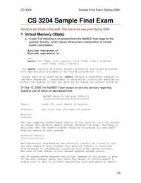 Sample Final Exam Solutions - Operating Systems | CS 3204 - Docsity