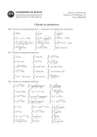 Cálculo Integral (Problemas) - Ejercicios de Matemáticas - Docsity