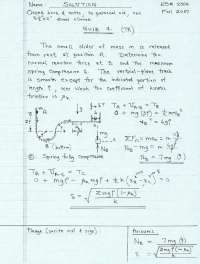 Determine Normal Reaction Force and Maximum Spring Compression ...