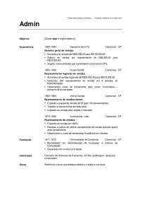 Modelos de curriculuns - curriculo modelo1 - VÁRIOS MODELOS DE CURRÍCULUNS PARA PROFISSIONAIS ...