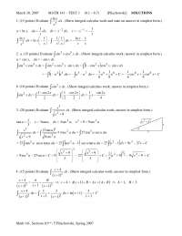 Calculus 2 - Midterm Exam 3 with Solutions | MATH 141 - Docsity