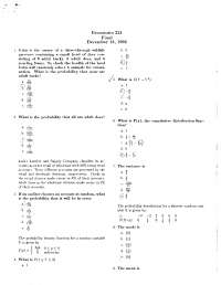 Multiple Choice Questions of Economics Statics - Final Exam | ECON 321 ...