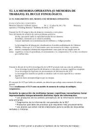 La memoria de trabajo (resumen del Baddeley) - Resúmenes de Psicología ...