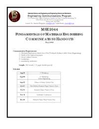 Research Paper Guidelines - Fundamental of Materials Engineering | MSE ...