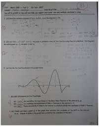8 Questions with Answer Key - Test 3 | MATH 1205 - Docsity