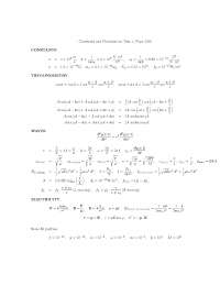 Test 1 Formula Sheet - Foundations of Physics I | PHYS 2306 - Docsity