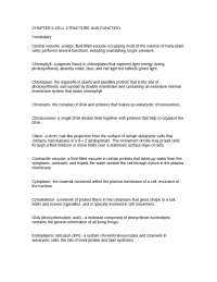Chapter # 5 Cell Structure and Functions | BIOL 1005 - Docsity