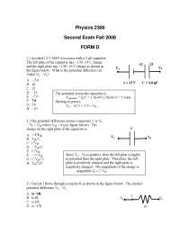 Exam # 2 - Foundations of Physics I | PHYS 2306 - Docsity