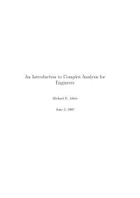 An Introduction to Complex Analysis for Engineers - Análise complexa para engenheiros - Docsity