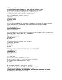 50 Multiple Choice Questions with Answers - Introductory Sociology ...