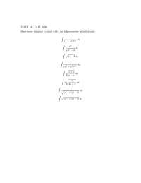 Practice Integrals - Calculus II | MATH 141 - Docsity