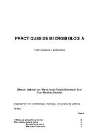 Pràctiques microbiologia 1a part - Ejercicios de Microbiología - Docsity