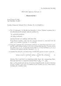 Introduction to Quantum Mechanics 1 - Homework Set #1 | PHYS 5250 - Docsity