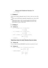 Homework Solutions - Linear Algebra | MATH 304 - Docsity