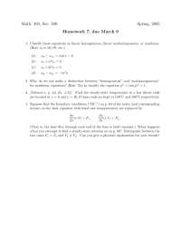 Advanced Engineering Mathematics - Assignment 7 | MATH 401 - Docsity