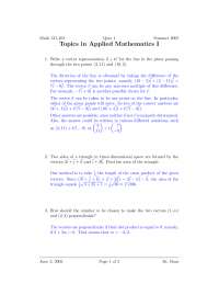 5 Questions with Solution of Applied Mathematics I - Quiz 1 | MATH 311 ...
