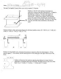 5 Problems with Solution of Mechanics of Materials - Quiz | CVEN 305 - Docsity