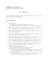 Practice Problems for Exam 1 - Combinatorics 1 | MATH 3170 - Docsity