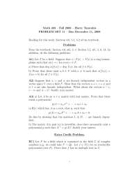 Assignment # 11 Problems - Introduction Abstract Algebra | MATH 403 - Docsity