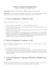 Gradients and Tangent Planes - Calculus III - Project 2 | MATH 237 ...