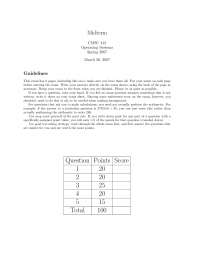 Solution for Midterm Exam - Operating Systems | CMSC 412 - Docsity