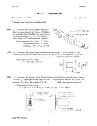 Assignment 11 with Solutions | Elements of Architecture Structures | ARCH 331 - Docsity