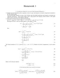 Uncertainty Principle and the Time-Bandwidth Product - Assignment 1 | ENEE 731 - Docsity