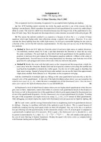 Assignment 4 for Quadrilateral - Advance Computer Graphics | CMSC 740 - Docsity