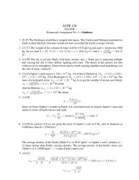 Homework 5 with Solution - Introduction Astrophysics Solution Systems | ASTR 120 - Docsity