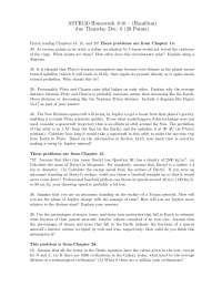 Homework 10 Problems - Introduction to Astrophysics | ASTR 120 - Docsity