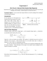 RLC Circuit: A Second Order System Step Response | ECEN 2260 - Docsity