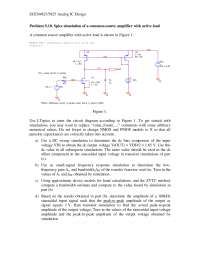 Spice Simulation of a Common Source Amplifier with Active Load | ECEN 4827 - Docsity